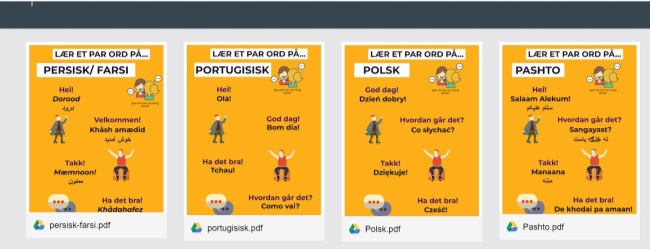 Johannes læringssenter veilederkorps - Språkplakater på ulike språk