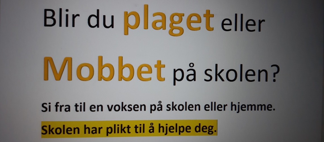 Handlingsplan mot mobbing - Mottaksskolen